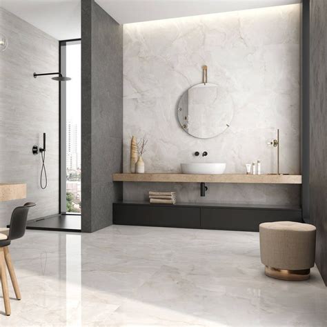 Rochelle White Tile Badrum I Kakel Väggkakel Golvplattor