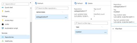 I Cant Choose Image In Azure Container Registry Stack Overflow