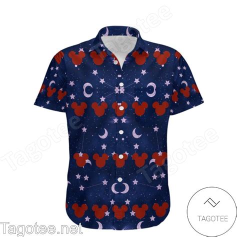 Mickey Mouse Disney Ear Pattern Fantasia Hawaiian Shirt And Short Tagotee