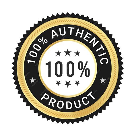 Premium Vector Authentic Product Label 100 Percent Authentic Product