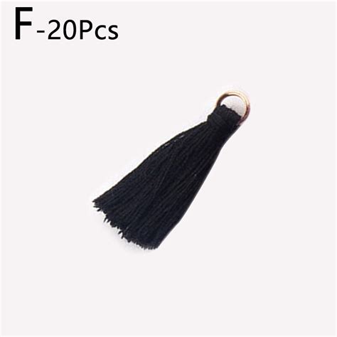 20pcs Polyester Cotton Mini Metal Ring Tassel Trim Grandado