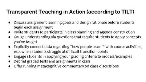 Taking The Transparency In Learning And Teaching Tilt