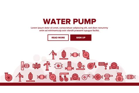 Water Pump Landing Header Vector Graphic By Stockvectorwin · Creative