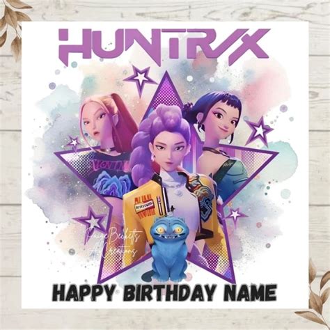 Kpop Demon Hunters Personalised Birthday Card Huntr X Rumi Mira Zoey