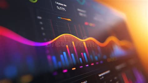 Vibrant Data Visualization With Colorful Graphs Representing Analytical Trends And Insights In A