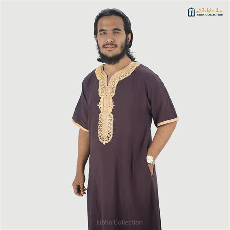 Moroccan Half Sleeve Jubba Coffee 420