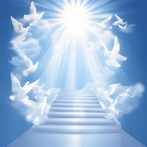 Serene Heavenly Background For Memorial Photos Elegant Memorial Photo