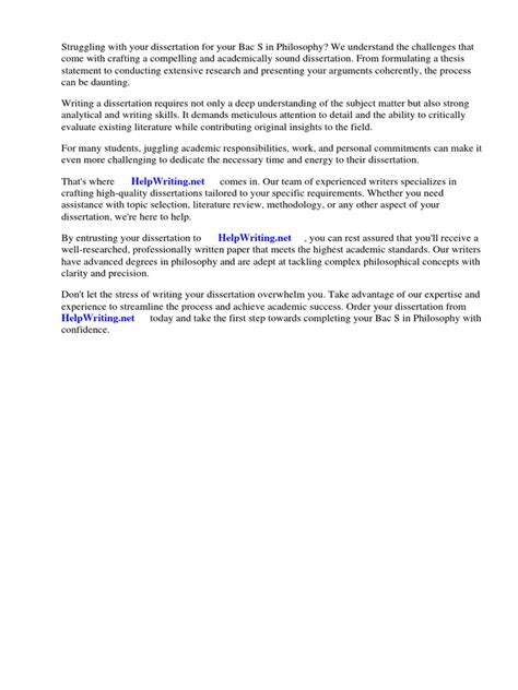 Sujet De Dissertation Philo Bac S Download Free Pdf Thesis