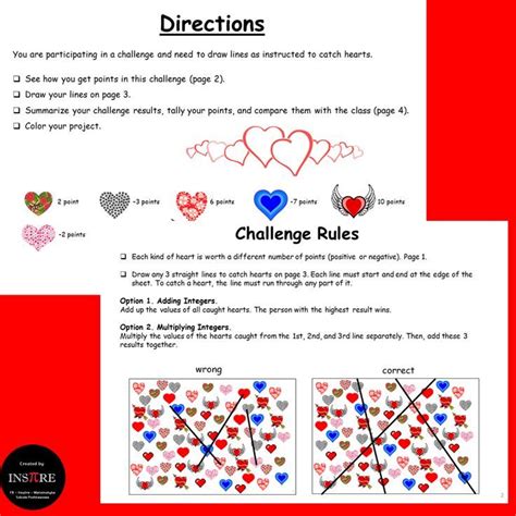 Free Valentine S Day Math Activity Adding And Multiplying Integers Challenge Art Math Art Math