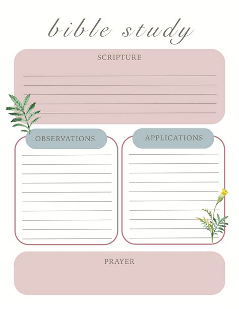 Soap Bible Study Printable Bible Study Notes Bible Study Tools