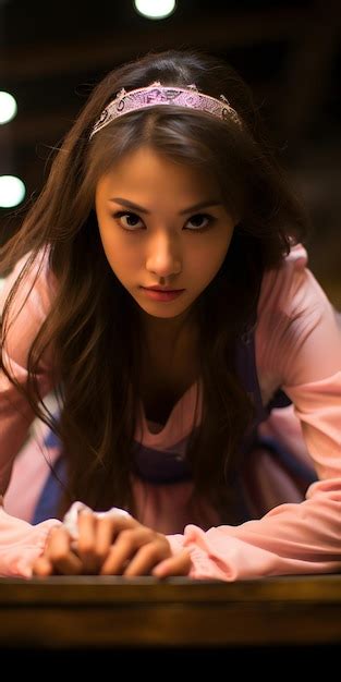 Gorgeous Young Woman Wearing The Exact Pink Mini Dress Premium Ai