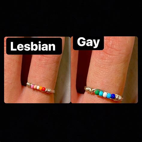 Pride Rings Wire Rings Beaded Jewerly Lgbtq Jewerly Pride Etsy