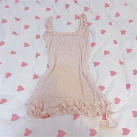 Rora Saigon Coquette Pink Lace Mini Dress With Frills And Tie Details Womens Fashion Dresses