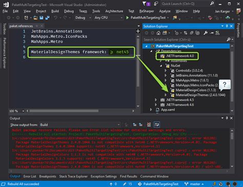 Do Framework Conditional References In Paketreferences Work With Net