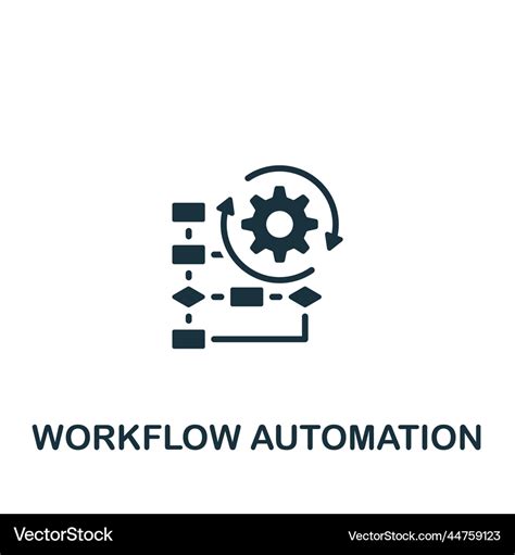Workflow Automation Icon Monochrome Simple Vector Image