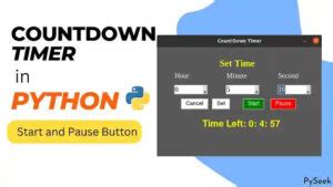 Create A Countdown Timer In Python With Start And Pause