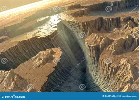 Tectonic Faults Breaking The Earth Stock Illustration Illustration Of