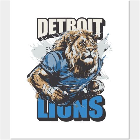 Detroit Lions Wall And Art Print Detroit Lions Lion Poster Detroit