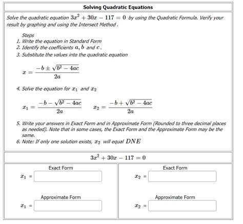 Solved Solving Quadratic Equations Solve The Quadratic Chegg