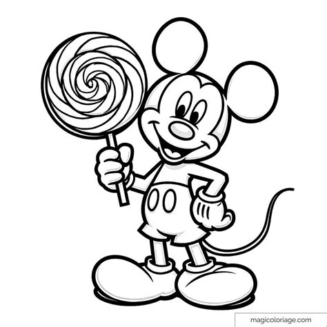 Malvorlagen Mickey Mouse Mit Lutscher Für Kinder