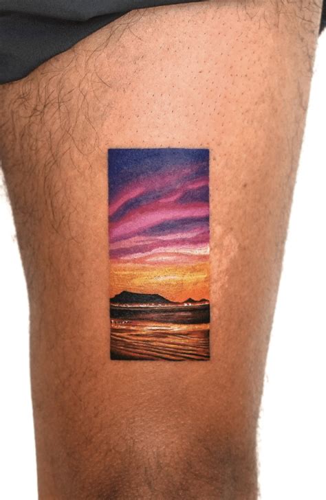 33 Gorgeous Sunset Tattoos To Draw Your Day To A Close