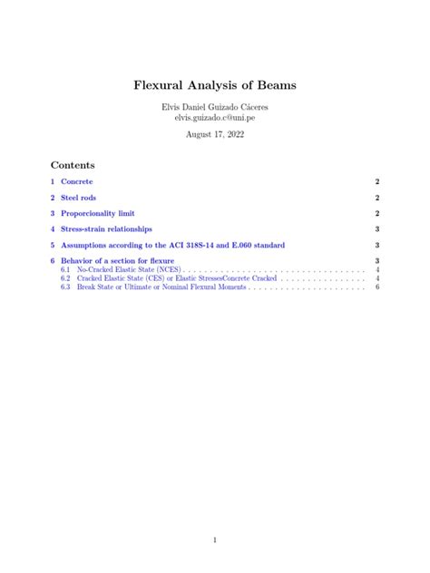 Flexural Analysis Of Beams Pdf Bending Deformation Engineering