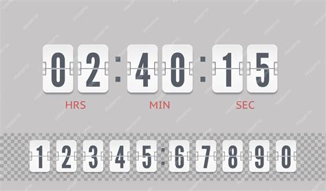 Premium Vector Analog Airport Board Countdown Timer Of Hour Or Minute