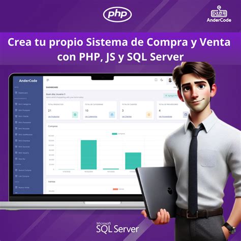 crea un sistema de compra y venta con php js y sql server davis