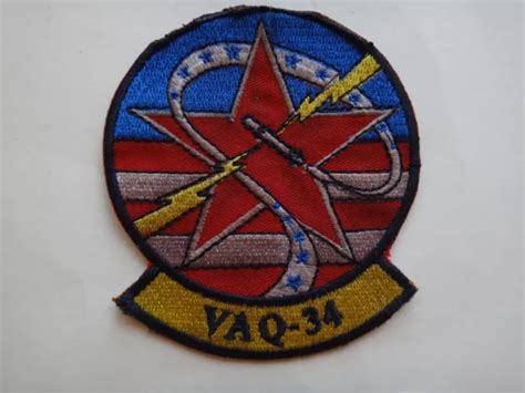 Us Navy Tactical Electronic Warfare Squadron Vaq 34 Flashbacks Patch £10 34 Picclick Uk