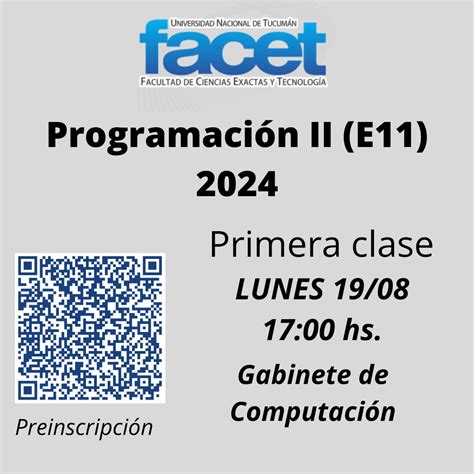 Primera Clase Programación Ii Carrera De Ingeniería En Computación