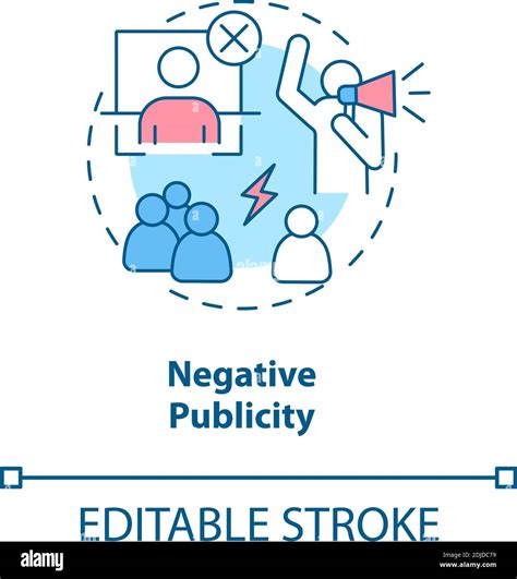 Negative Publicity Concept Icon Stock Vector Image And Art Alamy