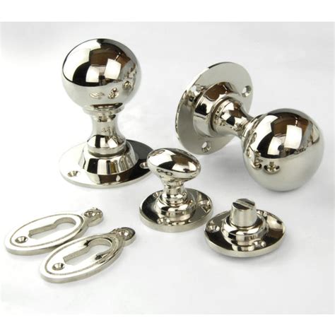 Vintage Period Style Solid Brass Round Ball Door Knobs Handles Polis