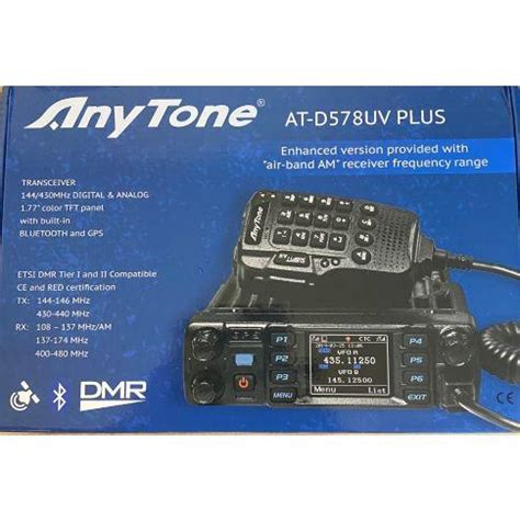 Anytone AT-D578UV Plus - Dual Band DMR Digital Mobile Transceiver - Radioworld UK