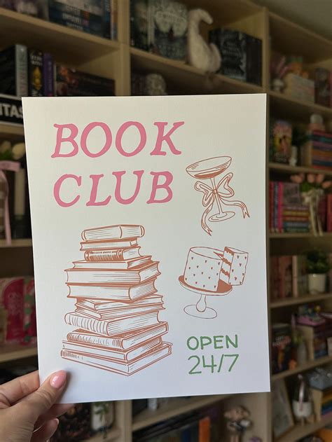 Book Club Open 247 Physical Print 85x11 Etsy