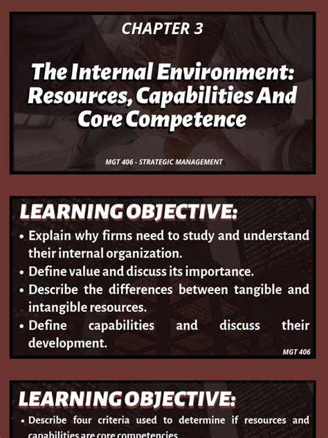 Analyzing Internal Resources And Capabilities Pdf Competitive