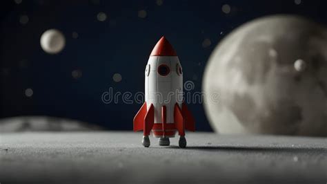 Educational Rocket Model And Space Exploration Setup Stock Illustration