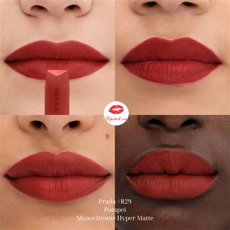 Son Prada R29 Pompei Màu Đỏ Cherry Monochrome Hyper Matte