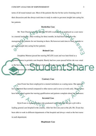 Concept Analysis Assignment Example Topics And Well Written Essays