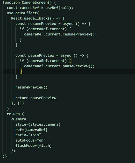 Camera Not Working After Switching Screens Rreactnative