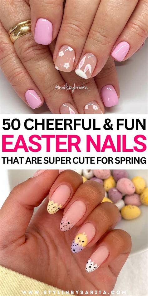 50 Cheerful And Fun Easter Nails That Are Too Cute For Spring In 2024 Easter Nails Easter