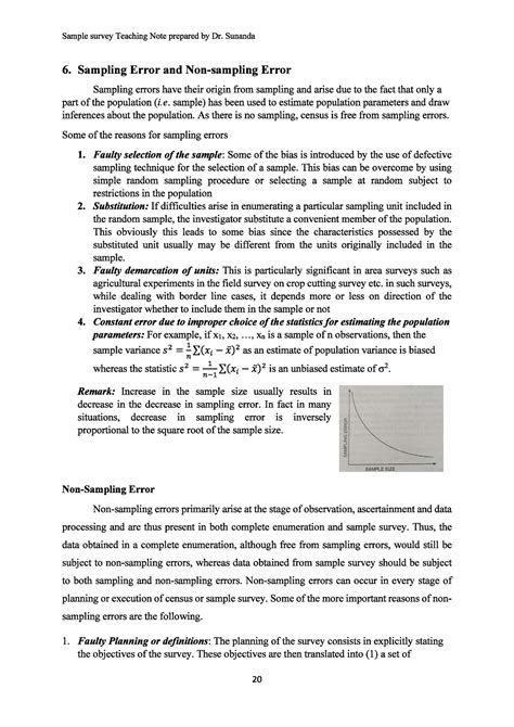 Sampling And Non Sampling Error Statistics Studocu