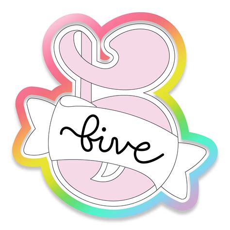 Fancy Number 5 Banner Cutter The Sprinkle Factory