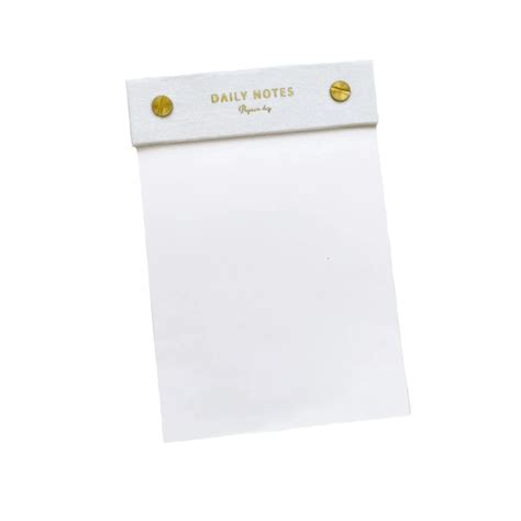 Daily Notes Pad With Gold Edge Pages White Green With Envy Nz
