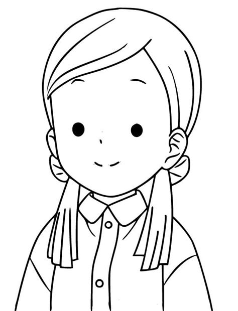 Cute Sumi Nakahara Coloring Page Anime Coloring Pages