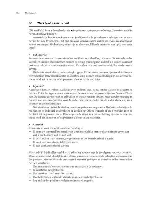 Pdf 36 Werkblad Assertiviteit Binnen De Lijnen Nu · 135 Werkbladen