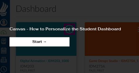 Canvas How To Personalize The Student Dashboard Canvas How To Personalize The Student Dashboard