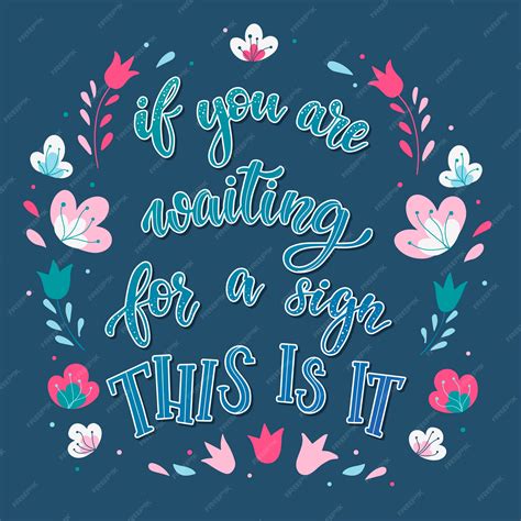 Premium Vector Cute Lettering Inspirational Quote For Posters