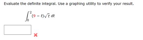 solved evaluate the definite integral use a graphing