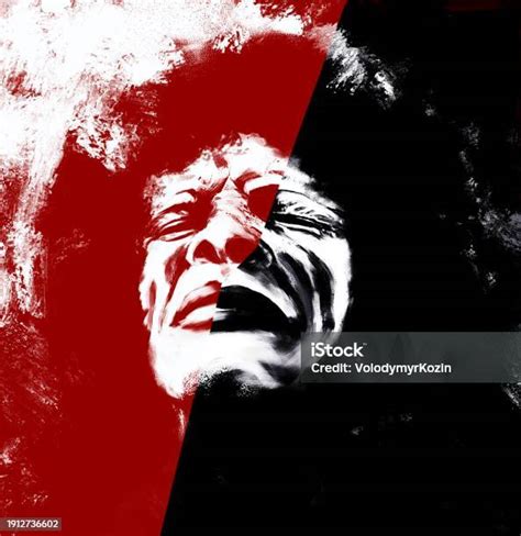 Illustration Of An Elderly Blues Singer Stock Illustration Download