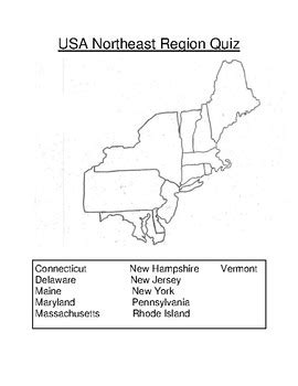Northeast States Quiz